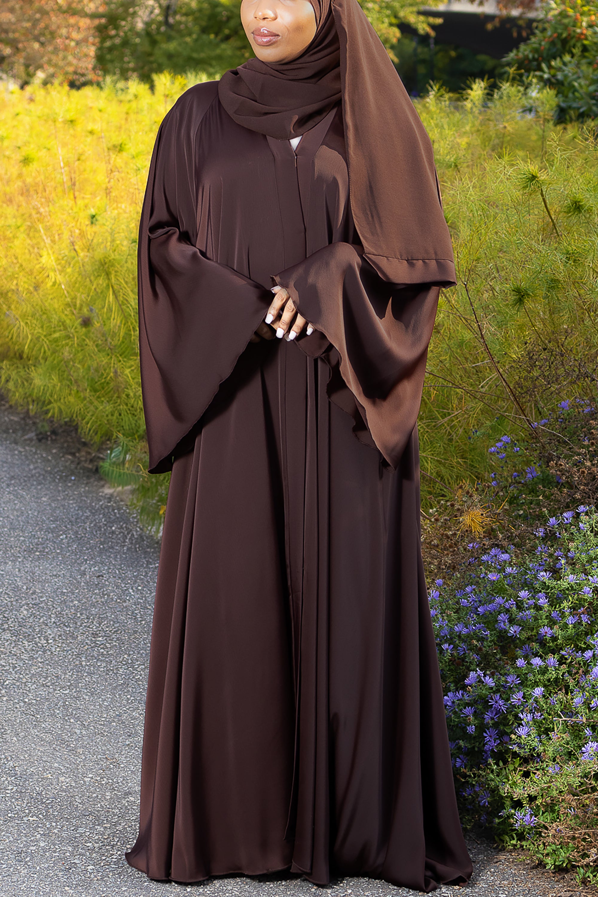 Dunya Abaya In Chocolate – Al Shams Abayas