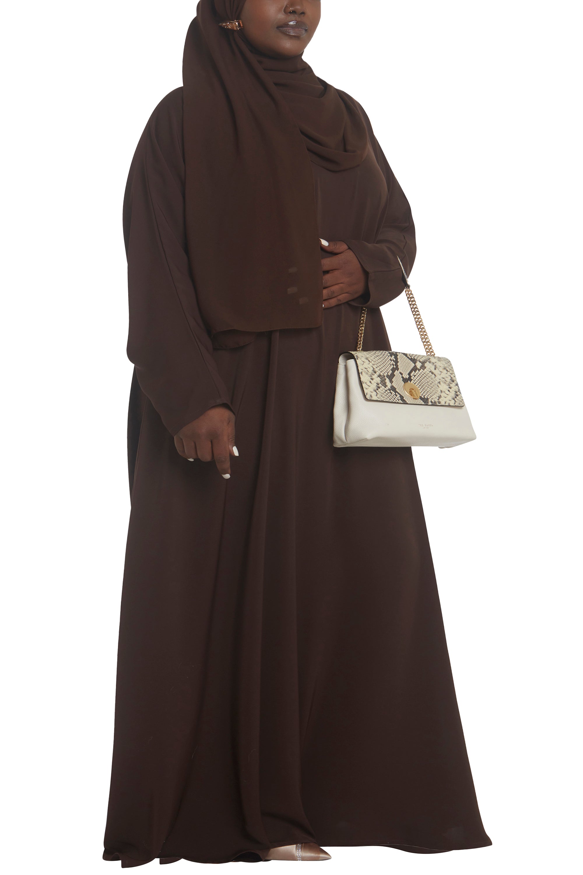 Madison Abaya in Chocolate - Curvy – Al Shams Abayas