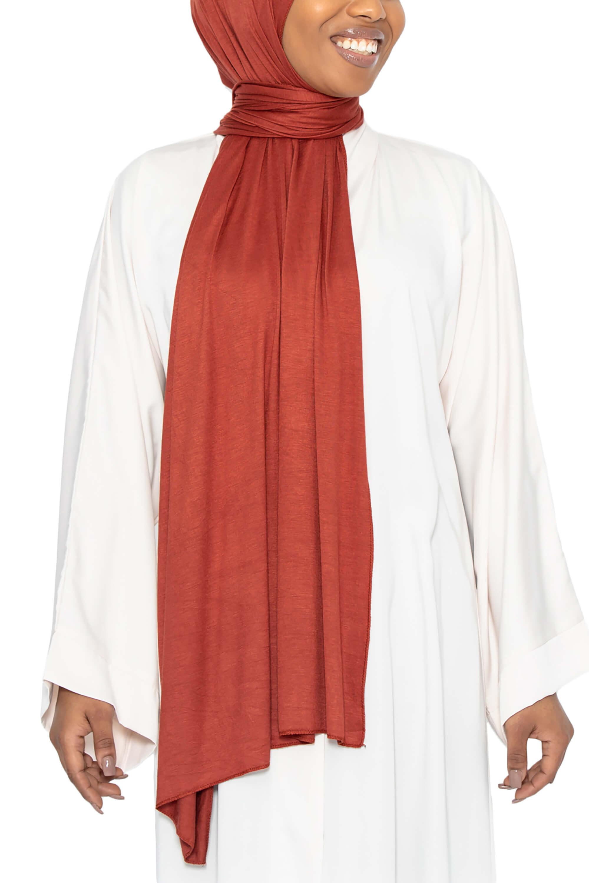 Jersey Hijab - Rust – Al Shams Abayas