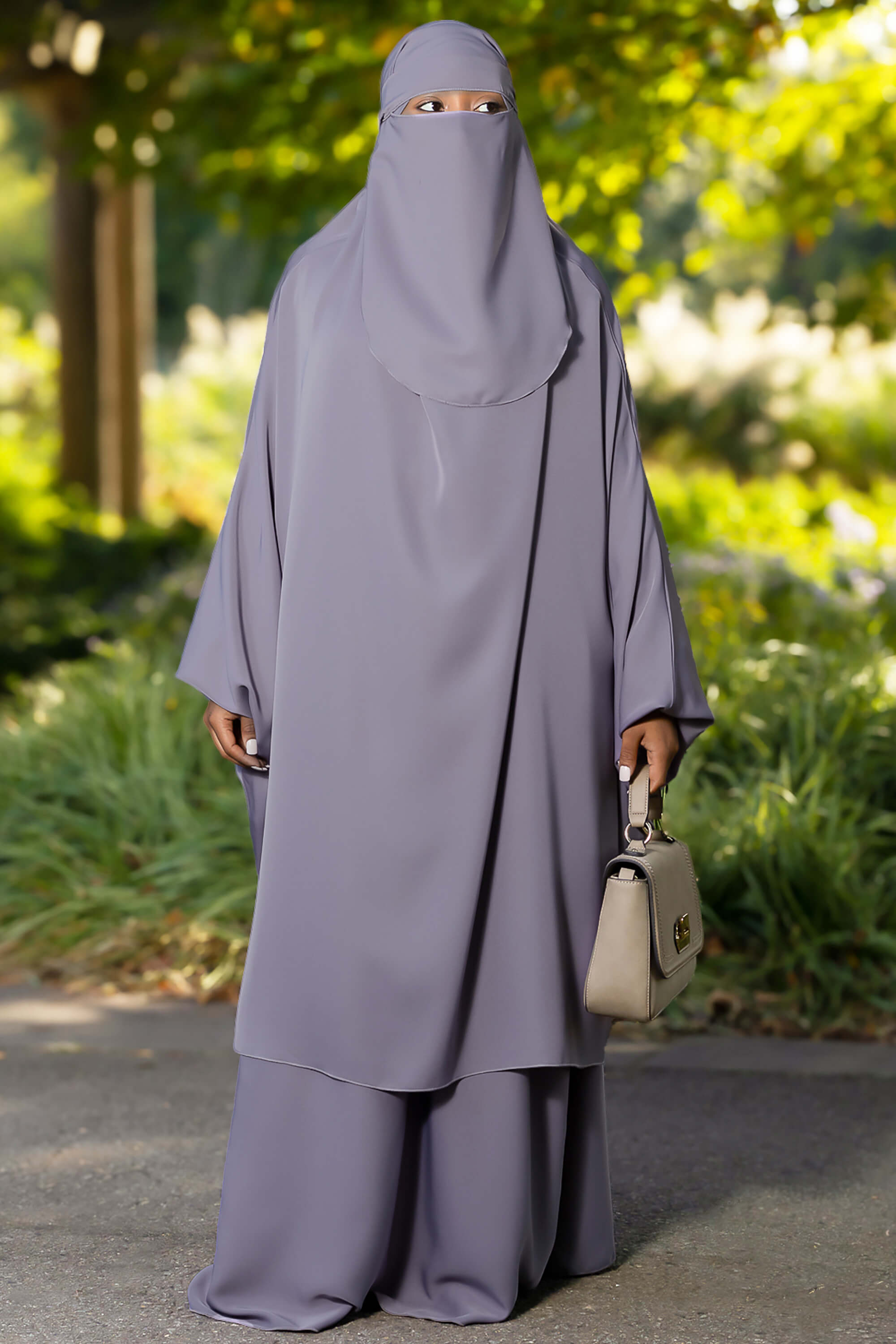 Mahasen Jilbab Set in Lavender – Al Shams Abayas