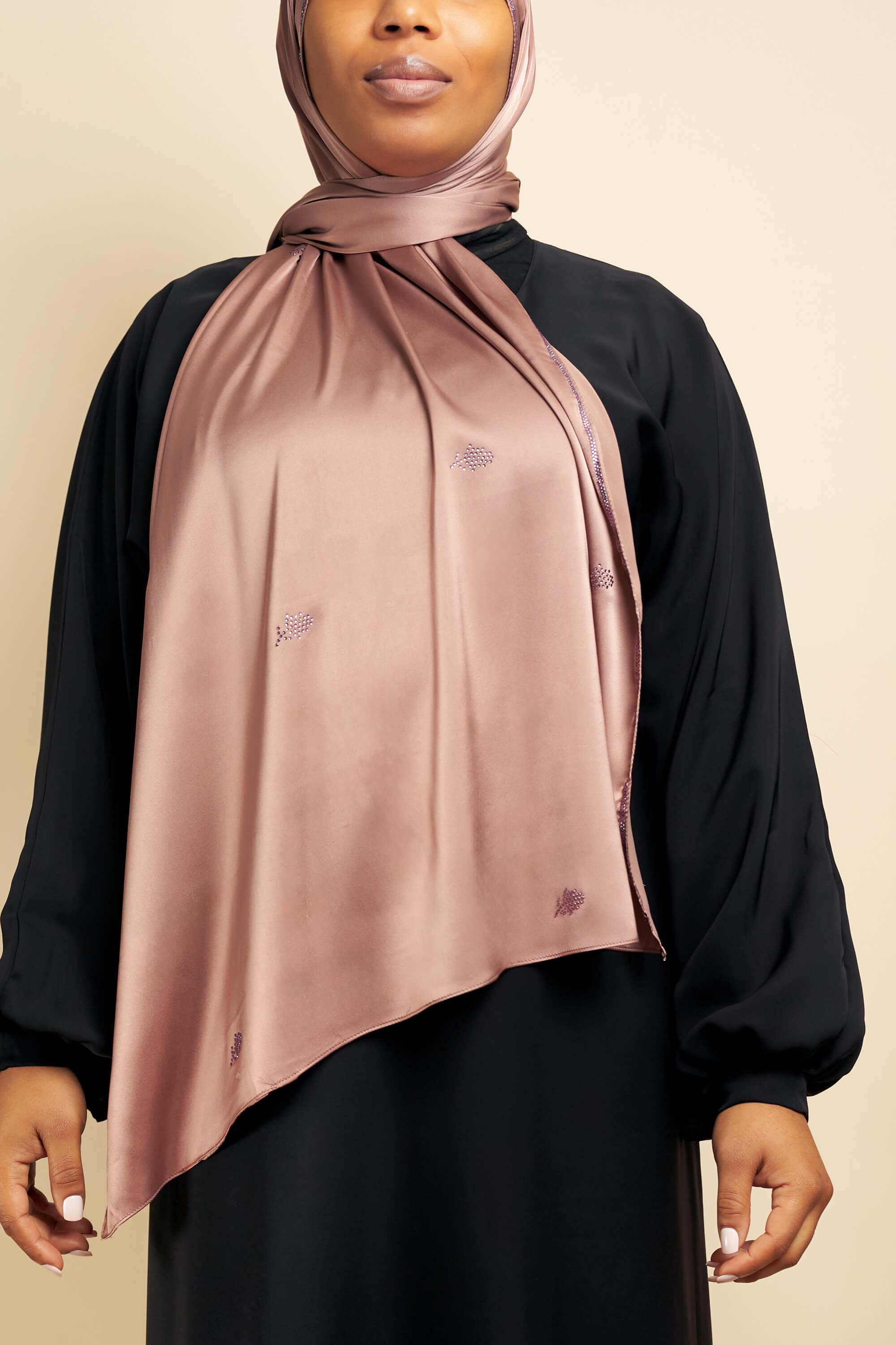 Satin Gem Hijab - Bronze – Al Shams Abayas