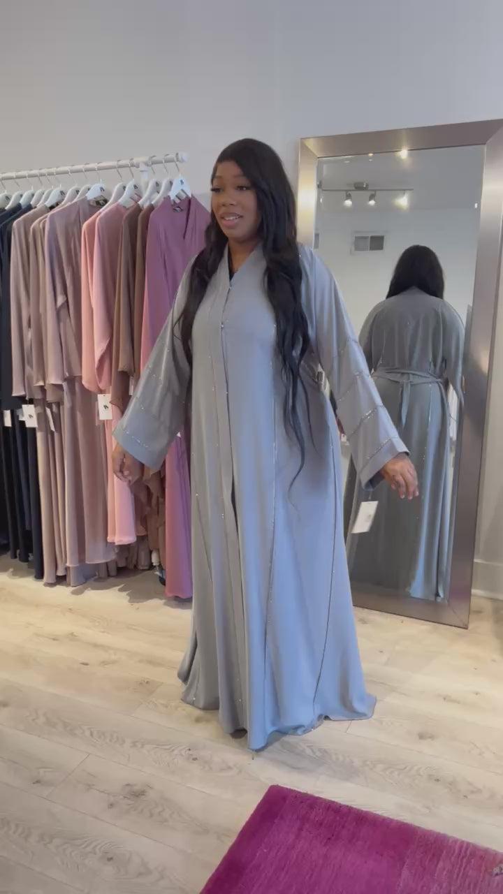 Bariyah Abaya in Gray – Al Shams Abayas