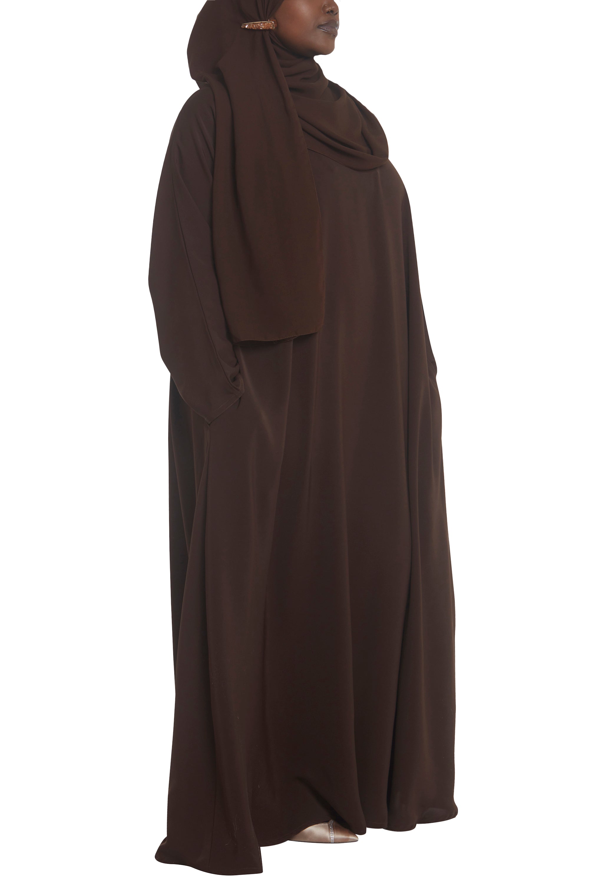 Madison Abaya in Chocolate - Curvy – Al Shams Abayas