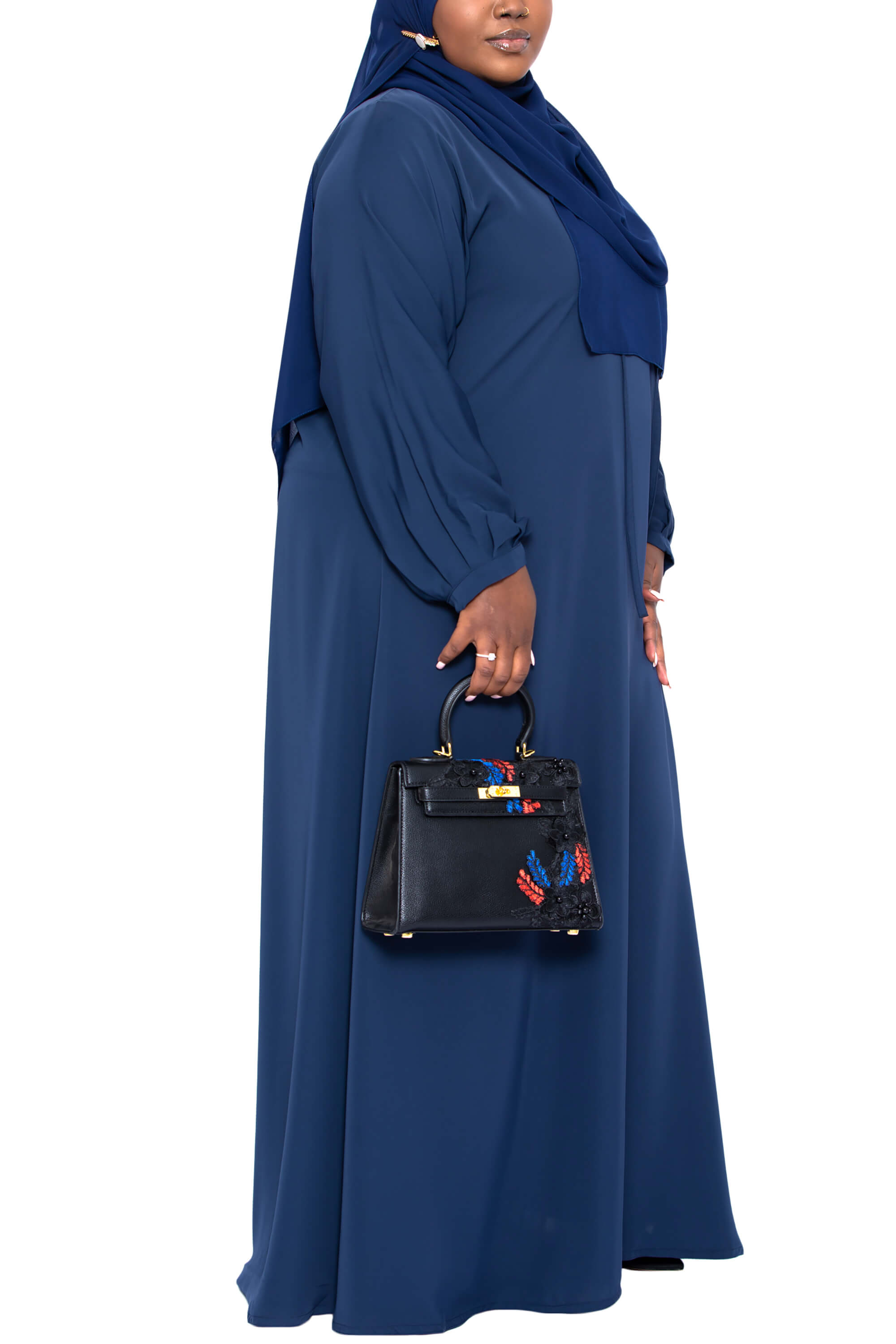 Sienna Abaya in Rich Navy Curvy – Al Shams Abayas